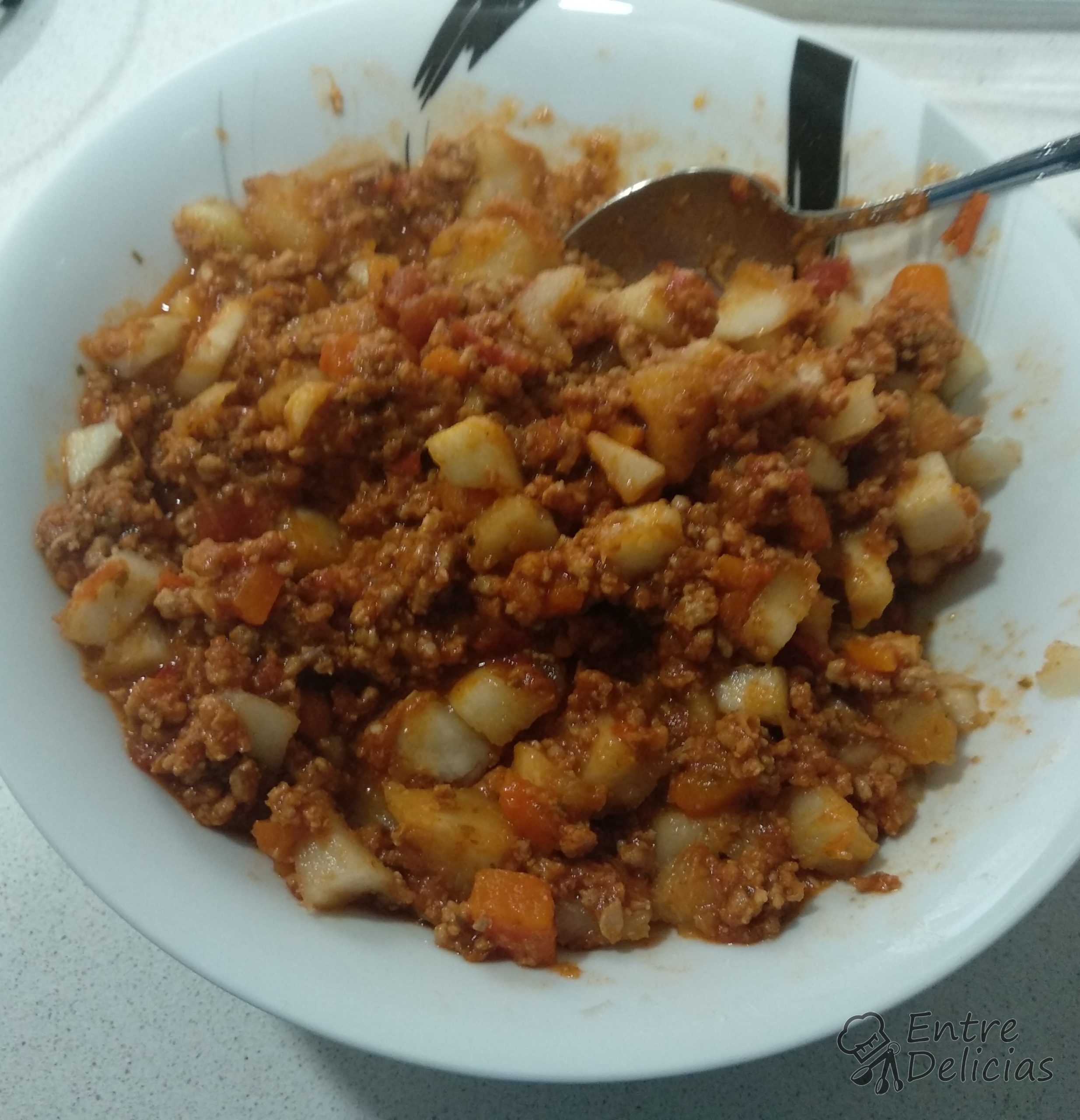 CALABAZA PATISSON O BONETERA RELLENA DE BOLOÑESA Mambo - Entre Delicias