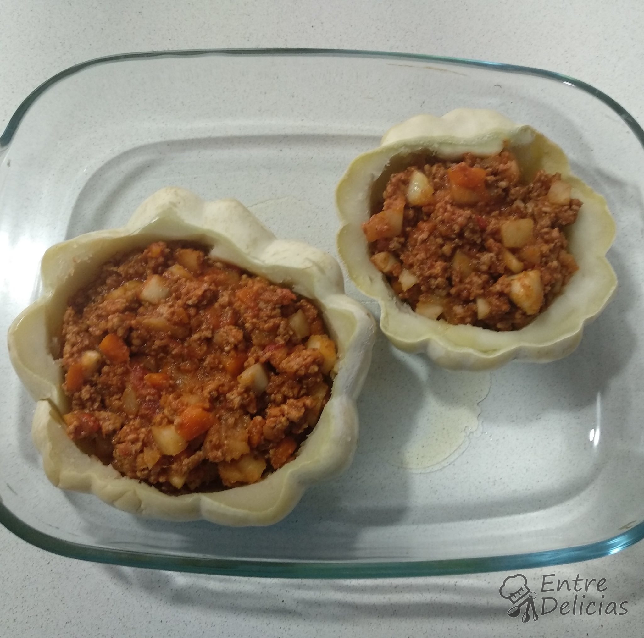 CALABAZA PATISSON O BONETERA RELLENA DE BOLOÑESA Mambo - Entre Delicias